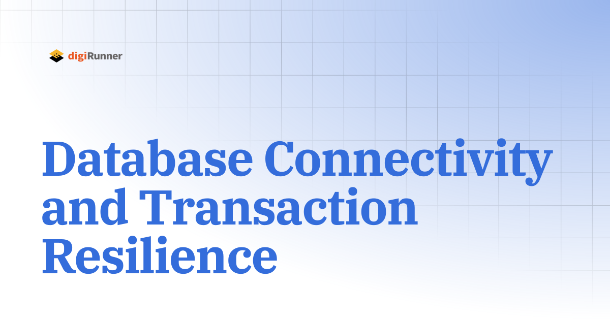 Database Connectivity and Transaction Resilience | digiRunner